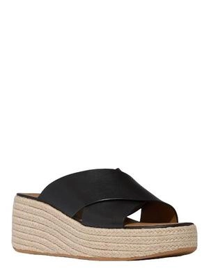Fitflop Platfforms Espadrille Slides - Black