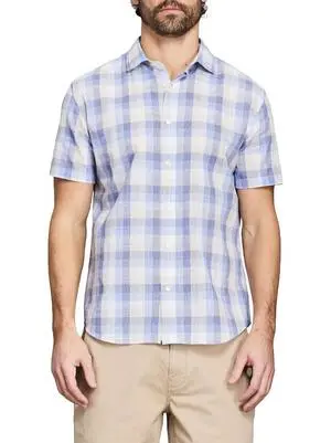 Billy Reid Hutcheson Plaid Short Sleeve Button-up Shirt - Blue Multi