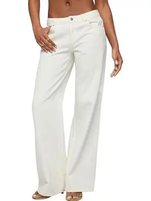 EDIKTED Roman Wide Leg Jeans - White