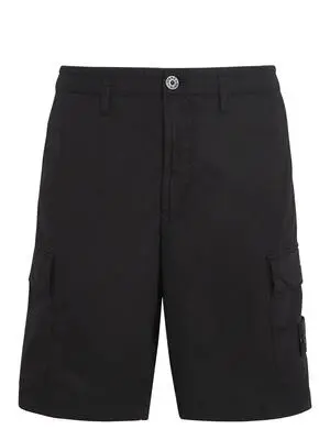 Stone Island Stretch-cotton Cargo Shorts - Black