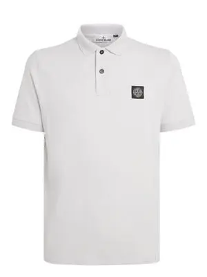 Stone Island Stretch Organic Cotton Polo Shirt - Blue