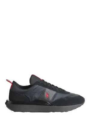 Polo Ralph Lauren Leather-Blend Logo Sneakers Black