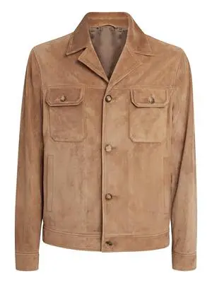 BRETT JOHNSON Suede Sedona Trucker Jacket