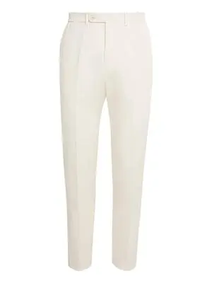 BRETT JOHNSON Stretch-Cotton-Silk Trousers