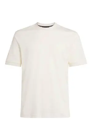 BRETT JOHNSON Cotton-silk T-shirt Ivory