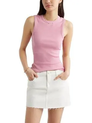 Bp. Crewneck Rib Tank - Pink Vacation