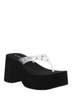 Seychelles High Tide Platform Flip Flop Clear
