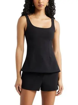 OPEN EDIT Flared Tank - Black