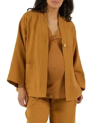 CACHE COEUR Maternity And Nursing Kimono Jacket - Cumin