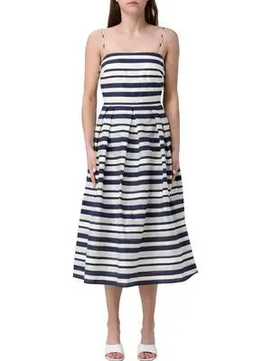 Ralph Lauren Striped Midi Dress - Blue