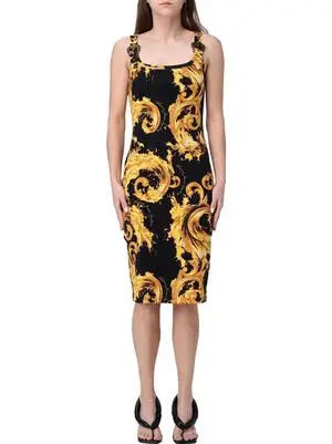 Versace Barocco Print Dress - Black