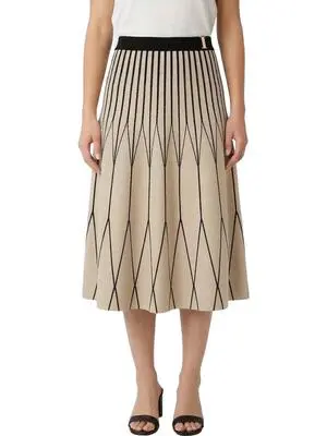 Elisabetta Franchi Midi Skirt - Beige