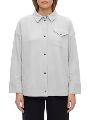 Fabiana Filippi Button-front Shirt Jacket - Mastic