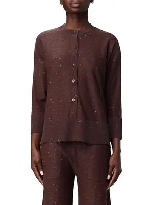 KANGRA Viscose Blend Cardigan - Cocoa
