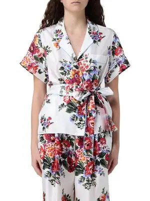 Dolce & Gabbana Floral Print Belted Shirt - Multicolor