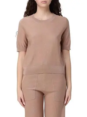 KANGRA Viscose Blend Crew Neck Sweater - Beige