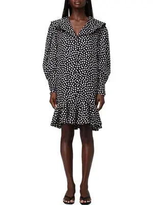 Chloé Chloé Polka Dot Shirt Dress Black