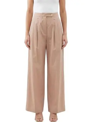 SEMICOUTURE Tailored Wide Leg Pants - Pink