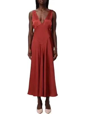 Polo Ralph Lauren Polo Ralph Lauren Sleeveless V-Neck Midi Dress Red