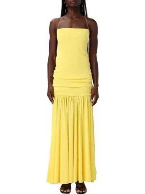 Jacquemus Long Draped Maxi Dress - Yellow