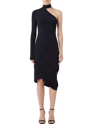 Alexander Wang One-shoulder Draped Dress - Black