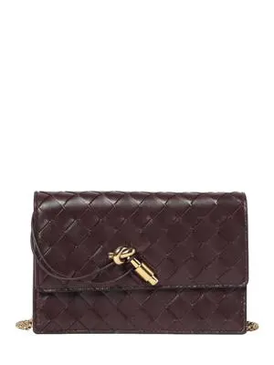 Bottega Veneta Woven Leather Mini Bag - Wine