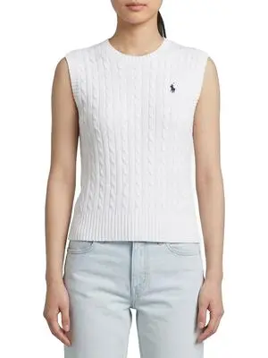 Polo Ralph Lauren Cable Knit Vest - White