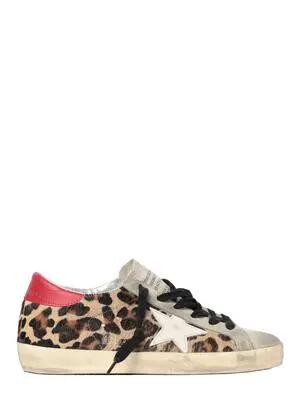 GOLDEN GOOSE Leopard Print Lace-up Sneakers - Multicolor
