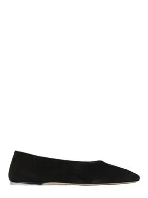 TOTEME Suede Ballerina Flats - Black
