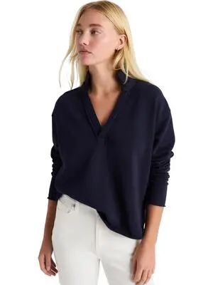 Quince Organic French Terry Henley - Deep Navy