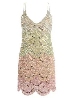 Philipp Plein Waves Mini Dress - Green