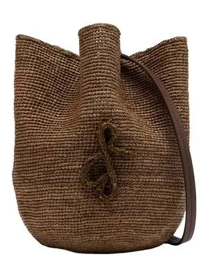Ruslan Baginskiy Ruslan Baginskiy Raffia Crossbody Bag Brown