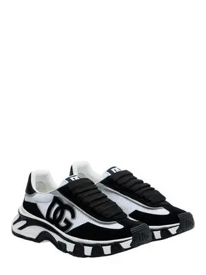 Dolce & Gabbana Suede-trimmed Sneakers - Black