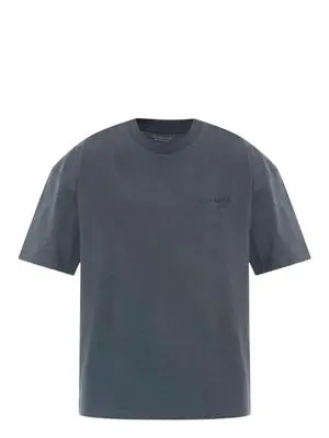 ALLSAINTS Xander Flocked-logo T-shirt - Blue
