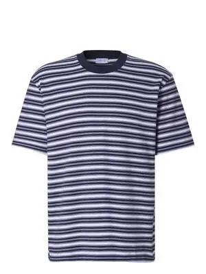 Sunspel Striped Cotton Jersey T-shirt - White