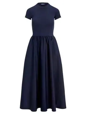 Polo Ralph Lauren Short Sleeve Midi Dress - Blue
