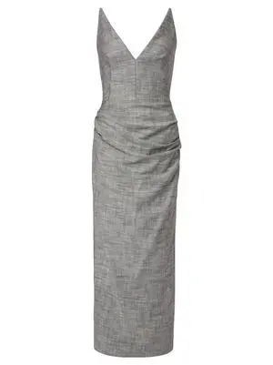 Maticevski Saucy Minx Cotton Midi Dress - Grey