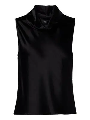 LESET Barb Satin Top - Black