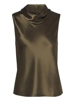 LESET Barb Satin Top Green