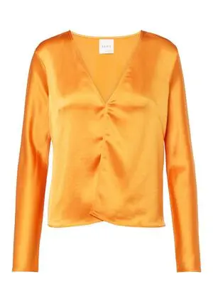 LESET Barb Satin Top - Orange