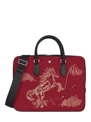 Montblanc Thin Document Case With Embroidery - Red