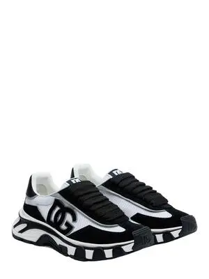 Dolce & Gabbana Suede Trimmed Sneakers - Black