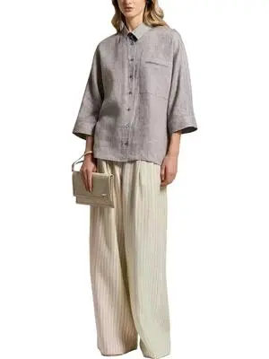 Peserico Chest-pocket Blouse - Neutrals