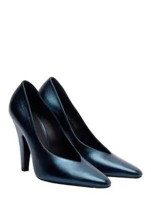 Alaïa Cone Leather Pumps - Blue