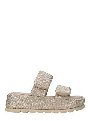 Steve Madden Tokiyo Woven Sandals - Gold