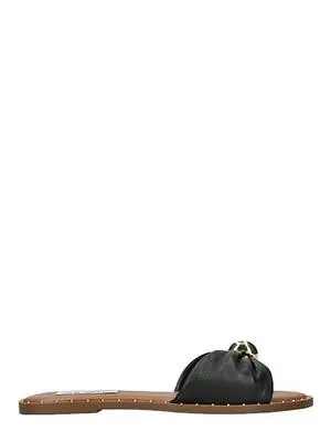 Steve Madden Dipsy Flat Leather Sandals Black