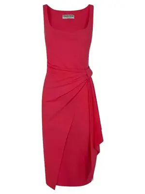 Chiara Boni La Petite Robe Draped Sleeveless Dress - Red