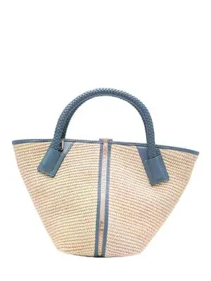 ALEXANDER SMITH Small Lauren Tote Bag With Braided Handle - Neutrals