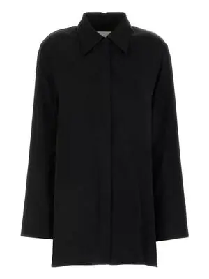 JIL SANDER Long-sleeve Oversized Shirt - Black