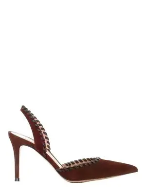 GIANVITO ROSSI Braided Suede Pumps - Brown